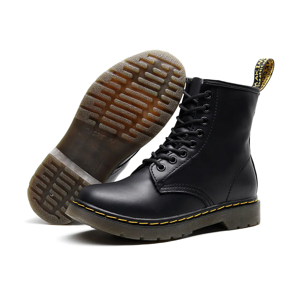 Botas Cortas Casuales Martin de Cuero de Vaca Antideslizantes de Talla ...